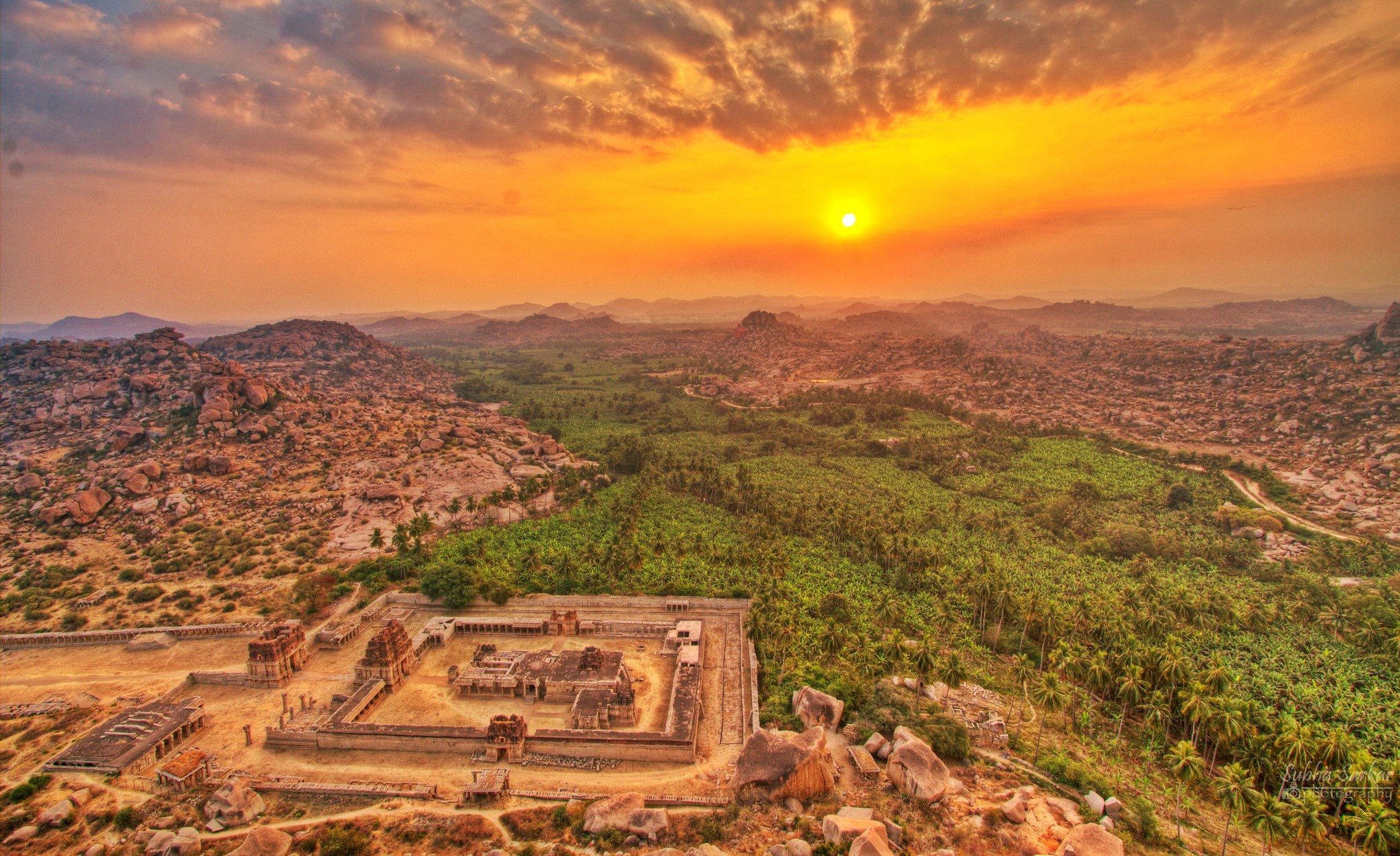 Hampi and the stunning sunset - Secret World
